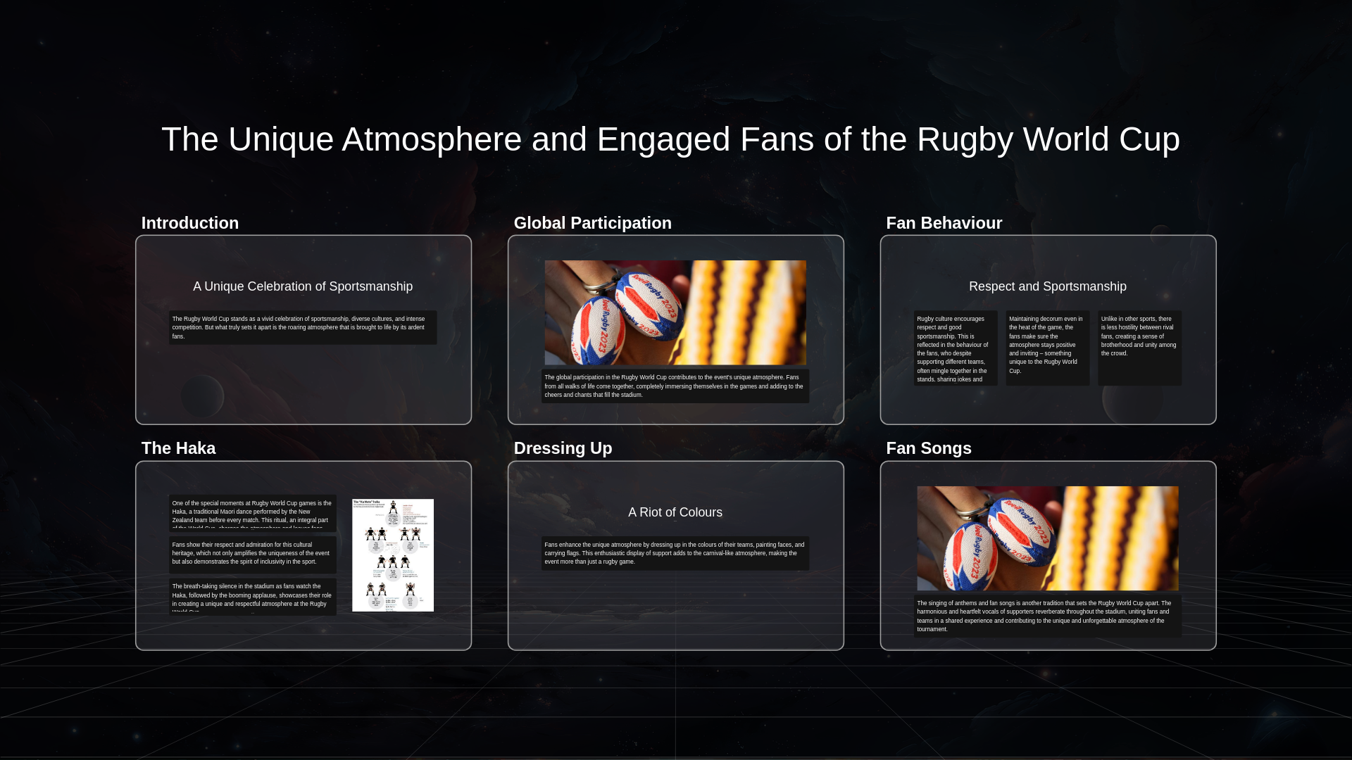 The Unique Atmosphere and Engaged Fans of the Rugby World Cup